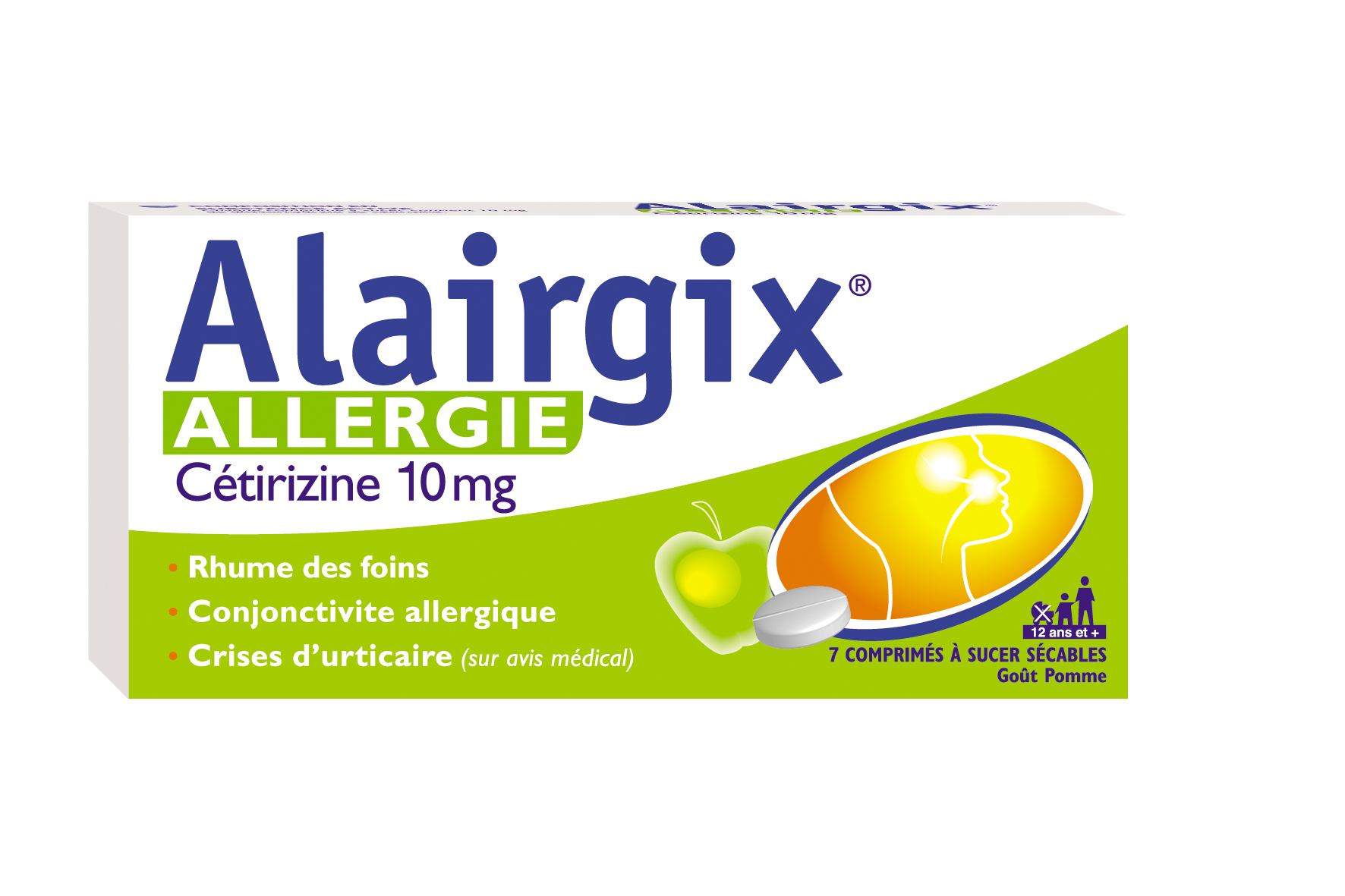 ALAIRGIX ALLERGIE CETIRIZINE 10 mg, 7 Comprimés Sécables à Sucer | Cooper